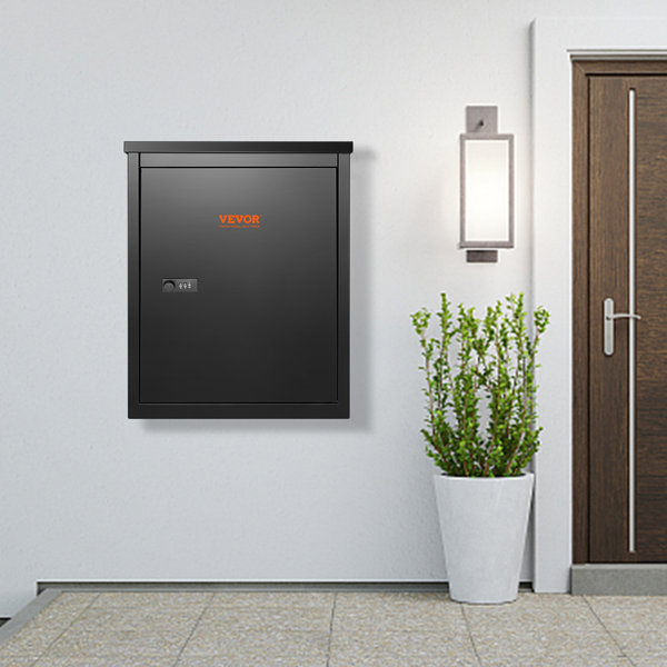 VEVOR 20" H Package Delivery Boxes, Galvanized Steel Wall Mount Mailbox ...