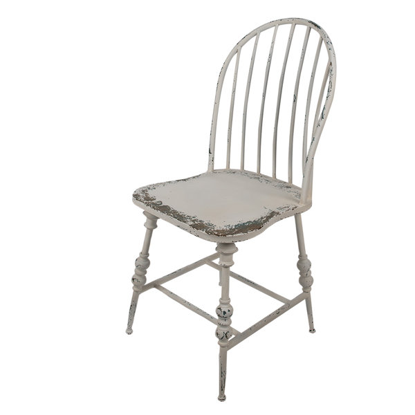Lily Manor Allaire Metal Slat Back Side Chair in Grey | Wayfair.co.uk