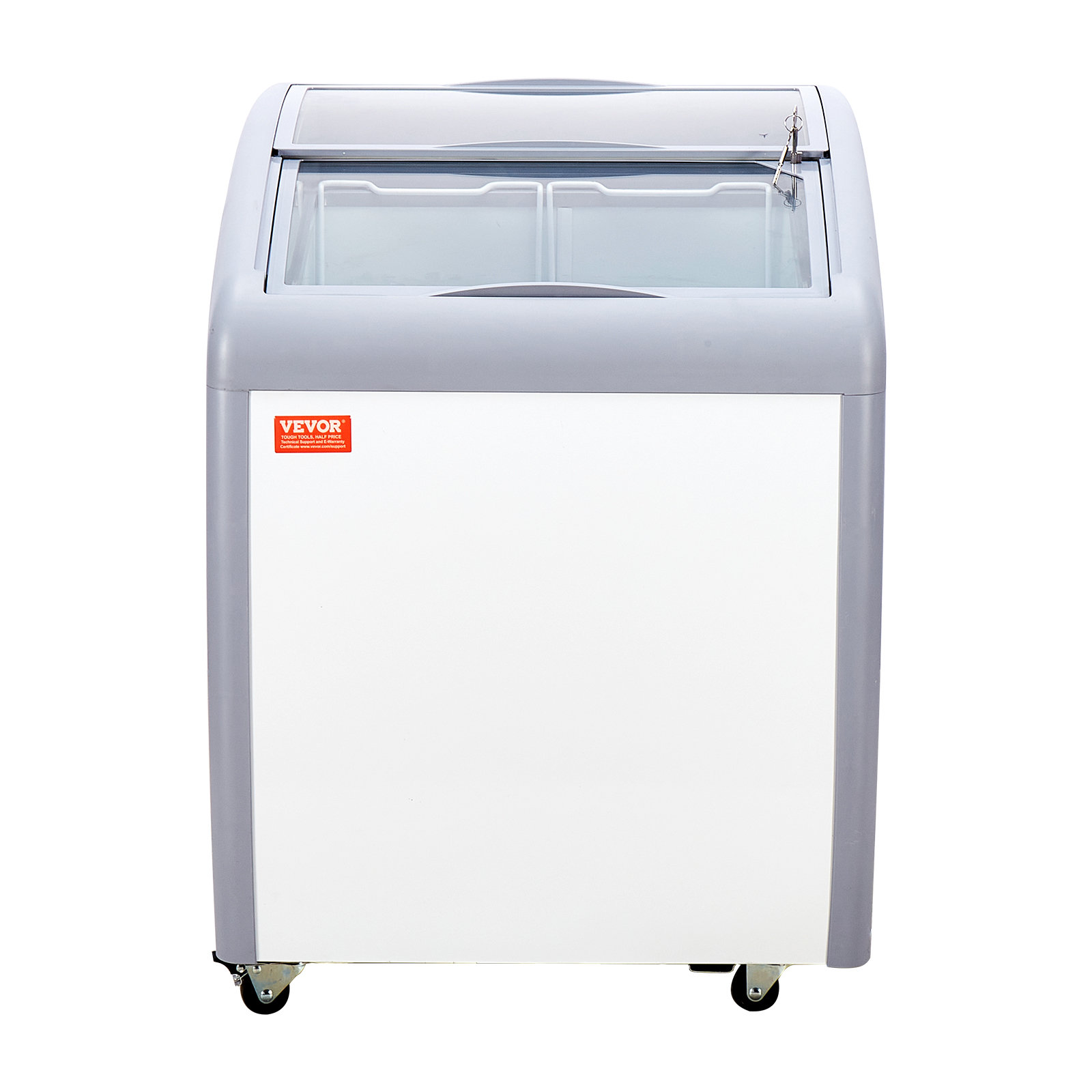 VEVOR Commercial Ice Cream Display Case, 5.4 Cu.ft Chest Freezer ...