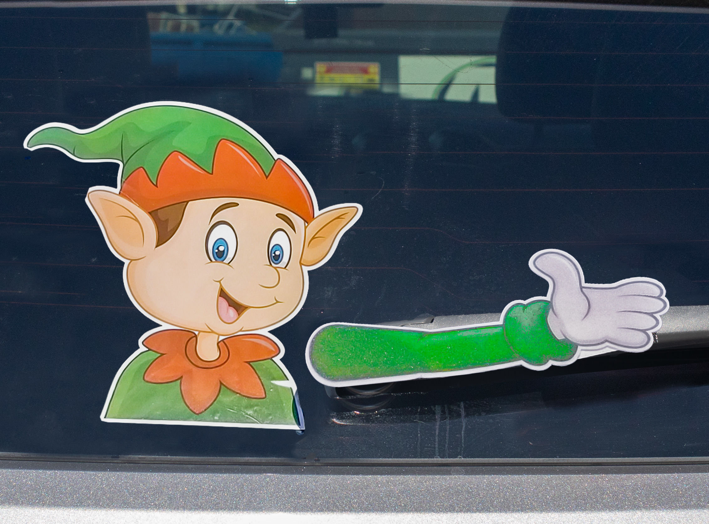 The Holiday Aisle® Rear Vehicle Car Animated Window Decal | Wayfair