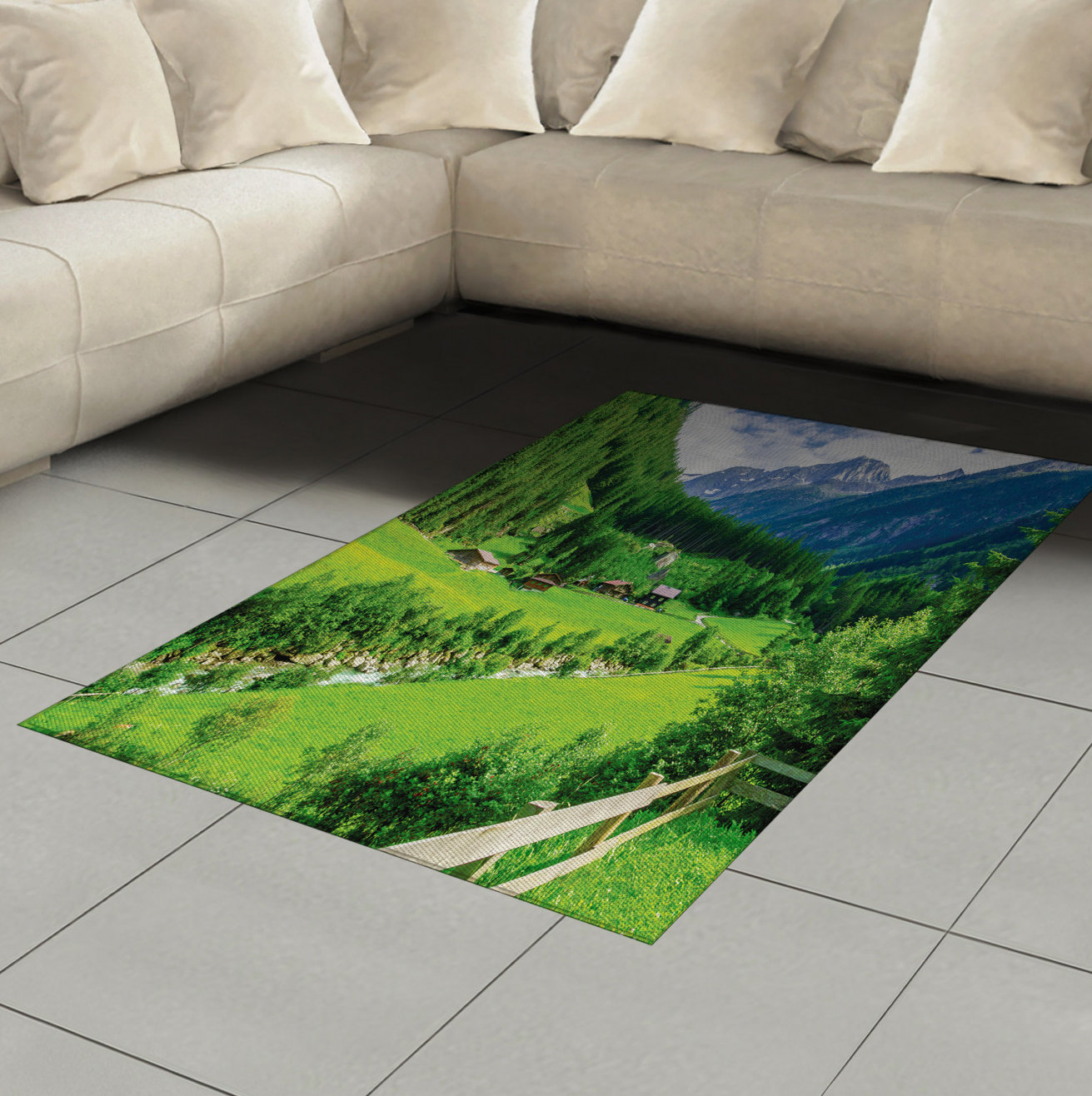 East Urban Home Mountain Nature High Density Long Fiber Poly Threads ...