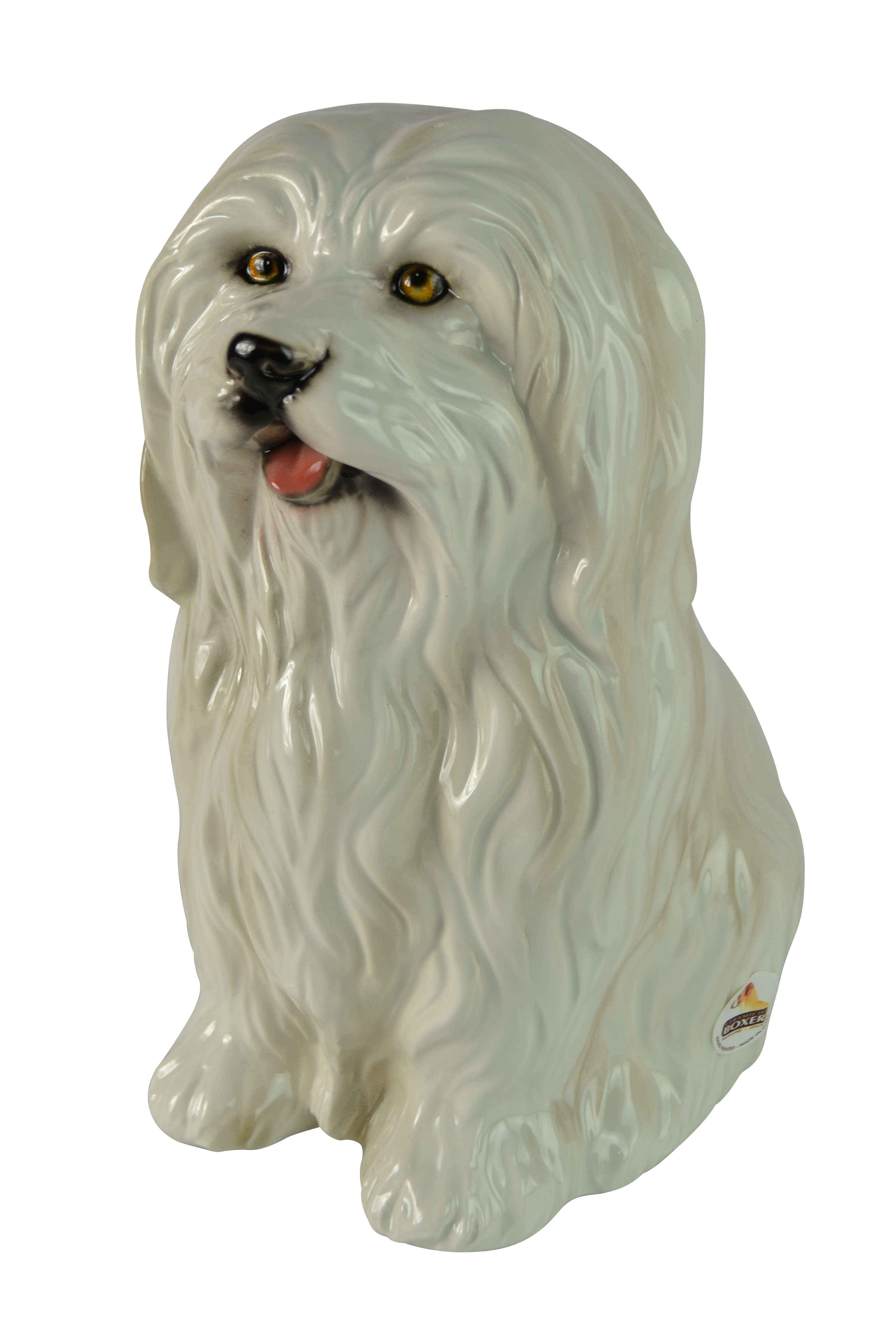 Three Star Im/Ex Inc. Large Maltese Dog Ceramic Statue Figurine 11 ...