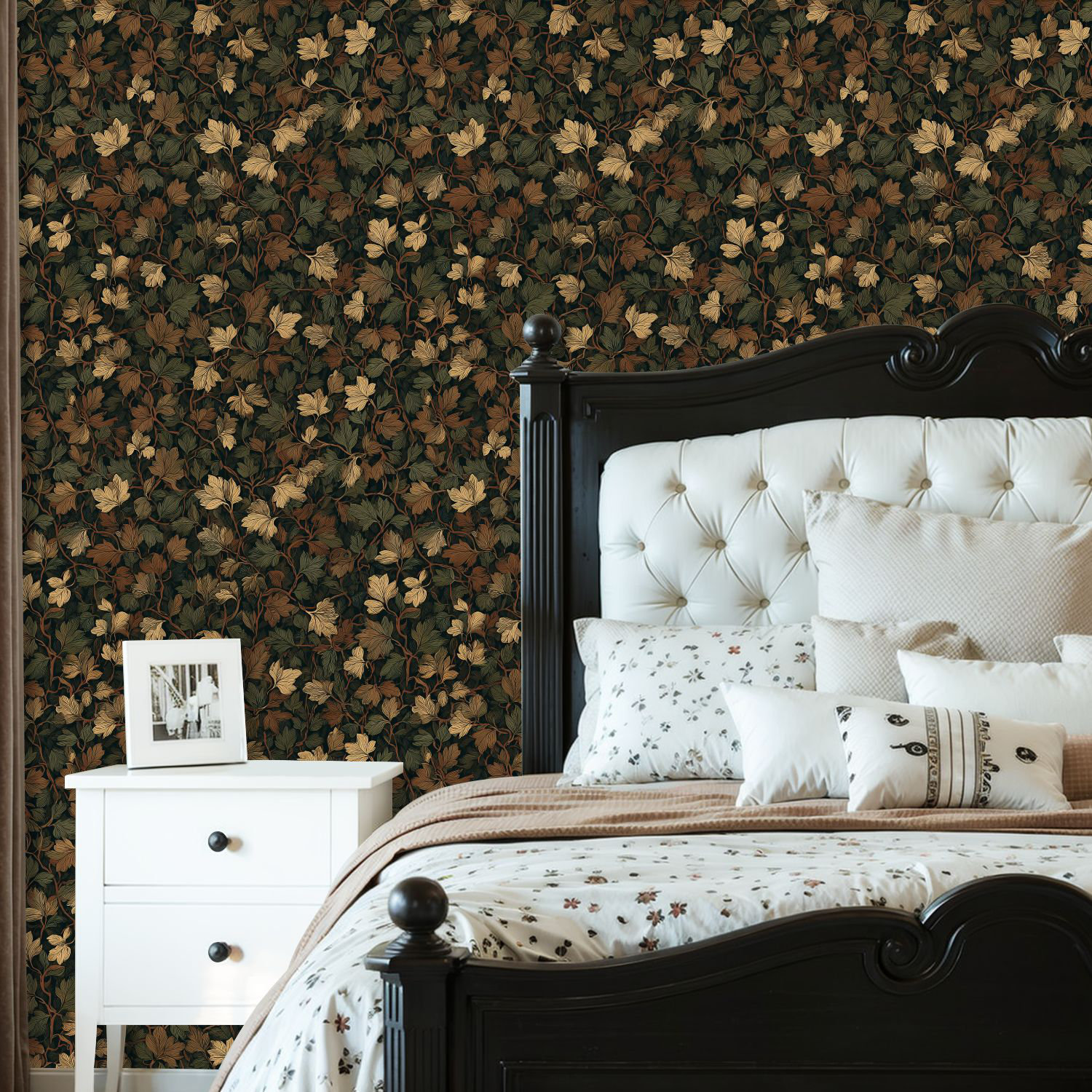 Latitude Run® Renter Friendly Peel and Stick Wall Mural Autumn Leaves ...