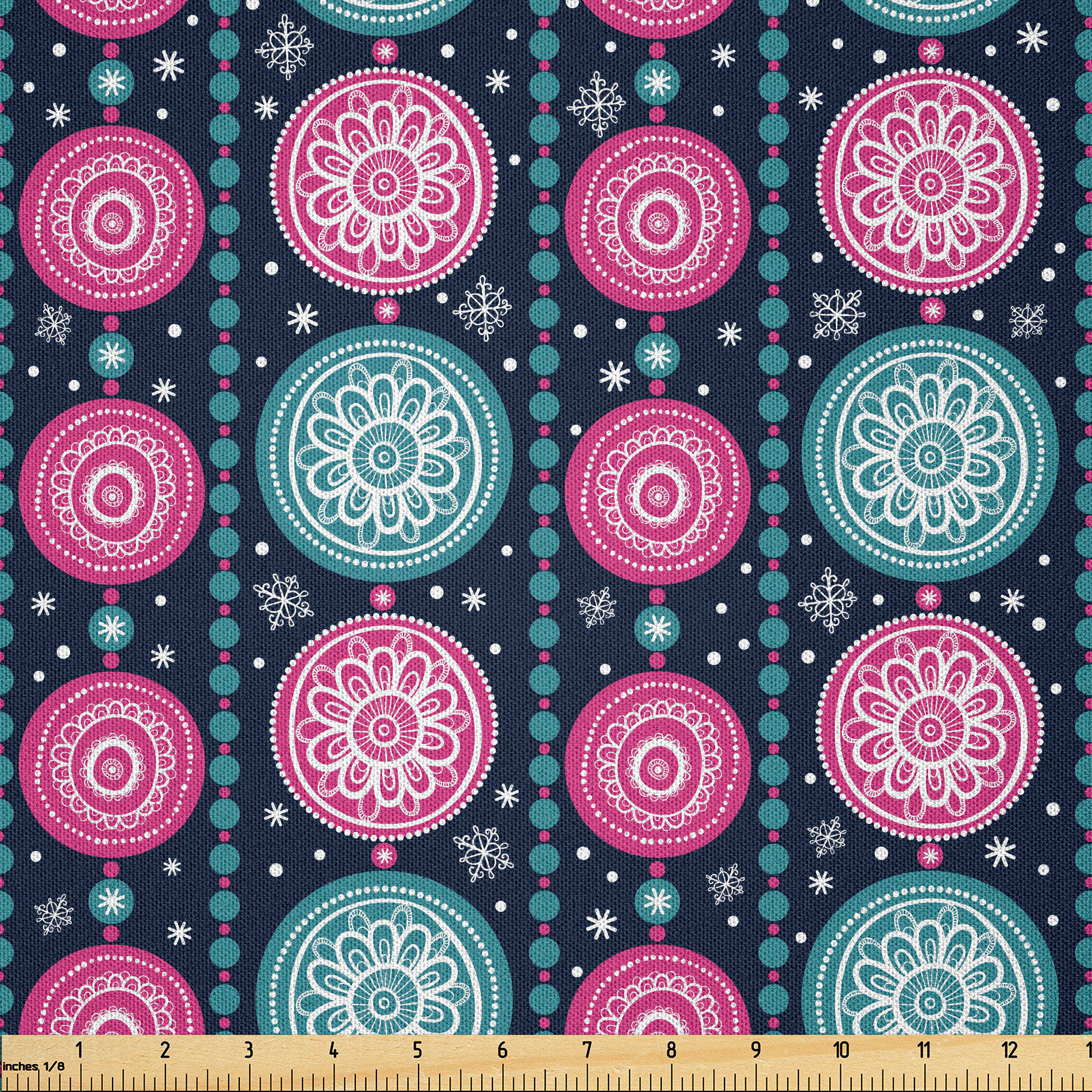 The Seasonal Aisle Alysee Floral Circles Fabric | Wayfair.co.uk