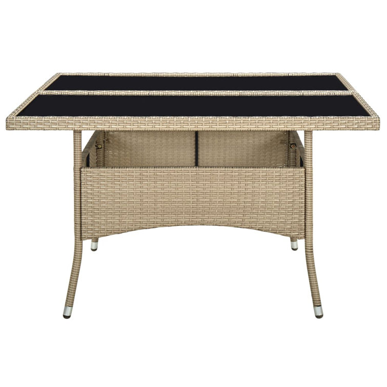 Rosalind Wheeler Abbagayle Rattan Dining Table | Wayfair.co.uk