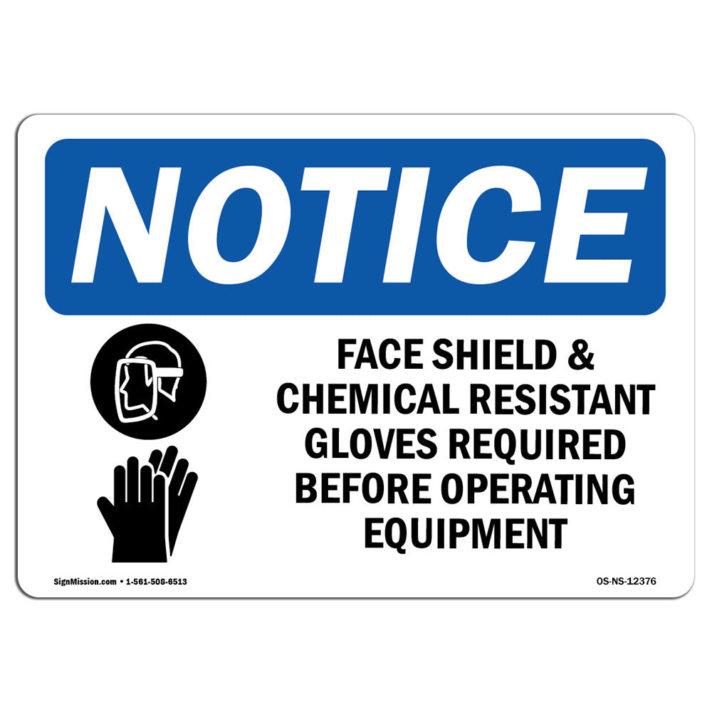 SignMission Face Shield and Chemical Resistant Sign | Wayfair