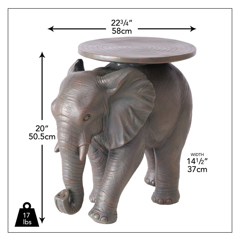 Mercer41 Destiney Elephant End Table | Wayfair
