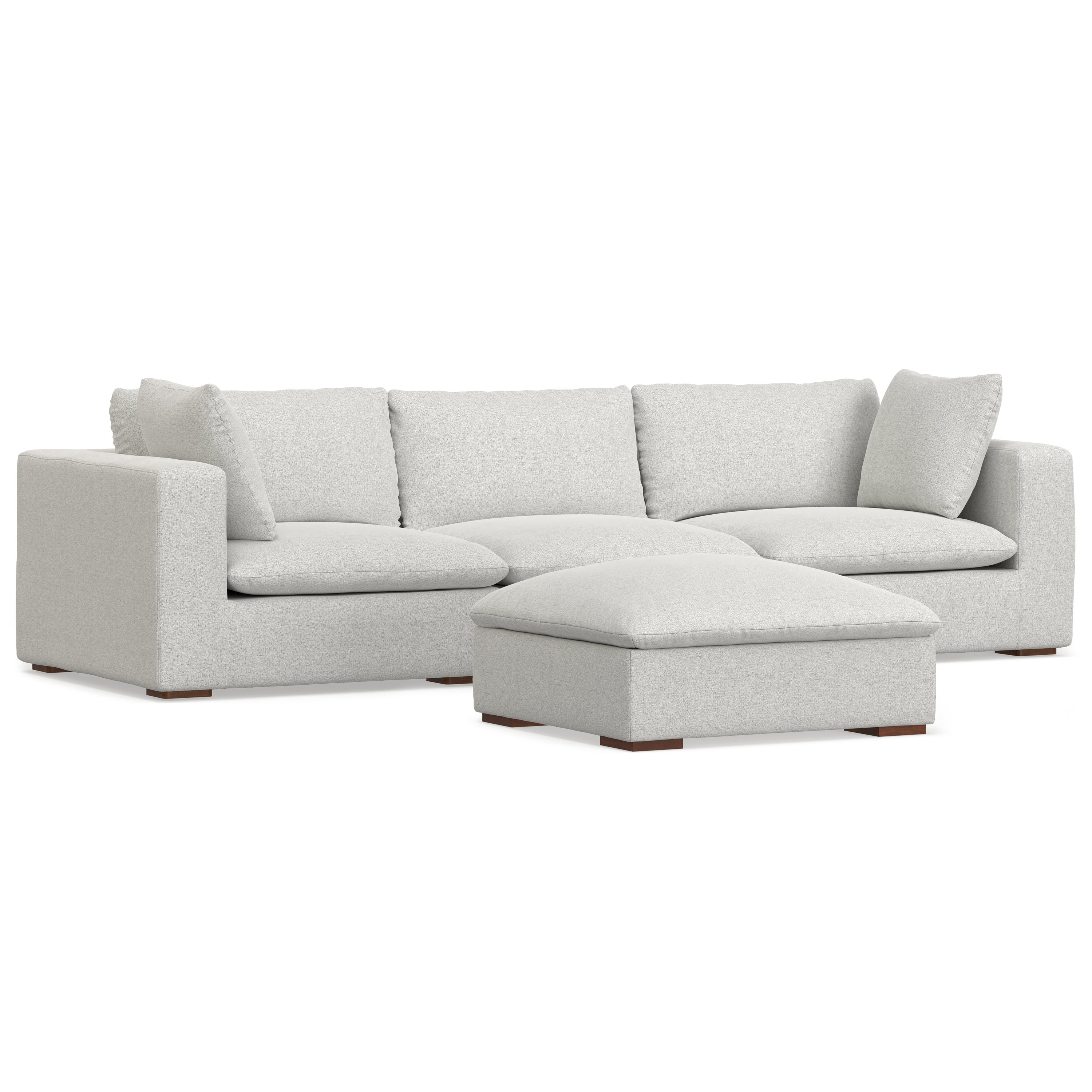 AllModern Maud Modular Sofa and Ottoman Set 125-inch-wide 3-Seater Sofa ...