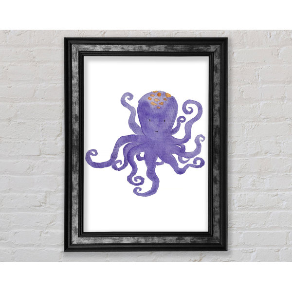 Bright Star Purple Octopus - Single Picture Frame Print | Wayfair.co.uk