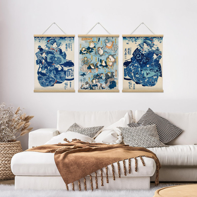 IDEA4WALL Classic Japanese Ukiyo-e Traditional Edo Period Wall Hanging ...