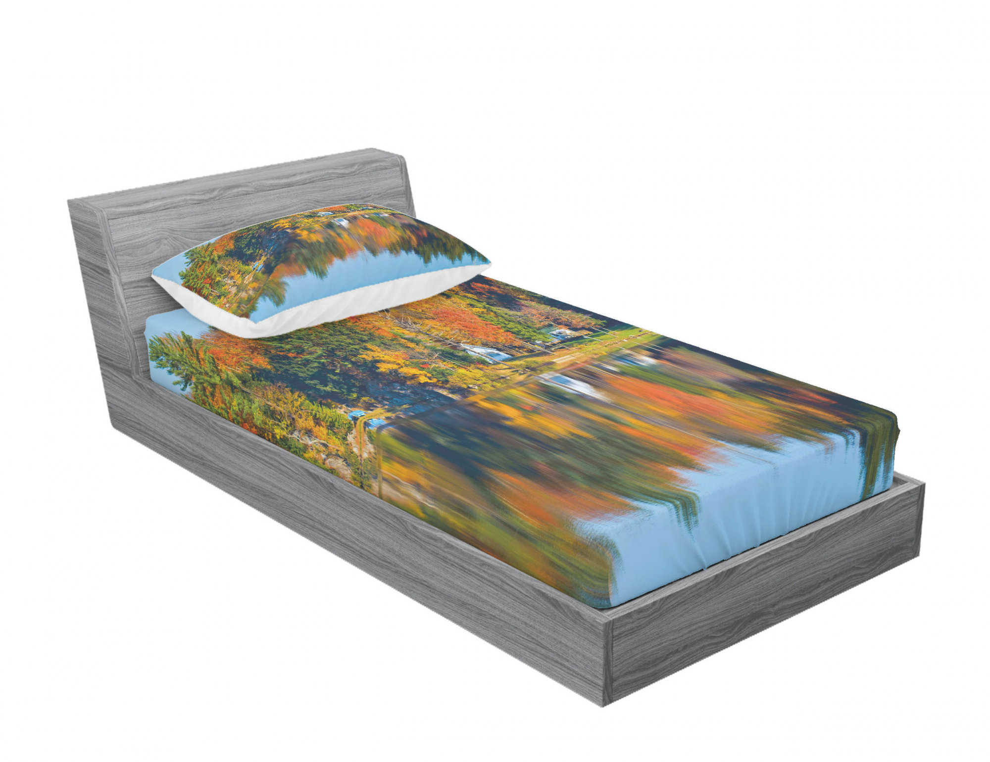 Ambesonne Autumn Fall with Marigold Leaves Sheet set | Wayfair