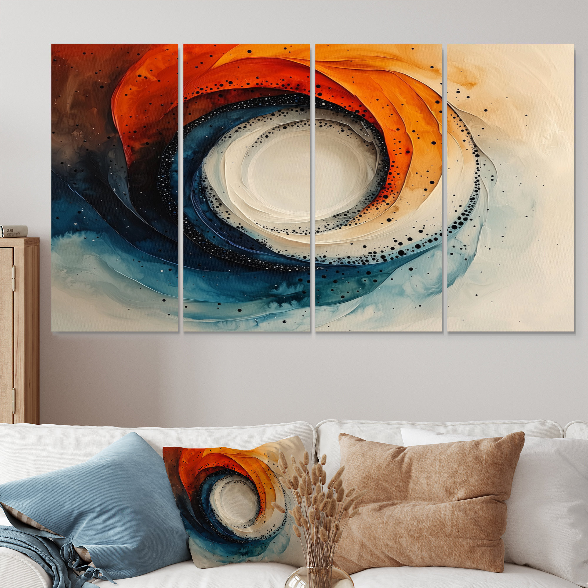 Design Art Silent Burst Spiral Of Ink II - Abstract Spirals Wall Art ...
