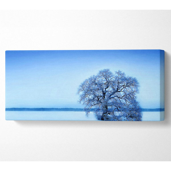 Ebern Designs Blue Winter Tree - Wrapped Canvas Art Prints | Wayfair.co.uk