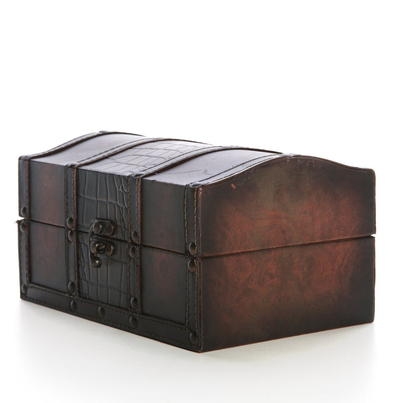Longshore Tides Decorative Wooden Storage Box with Leather Clasp | Wayfair