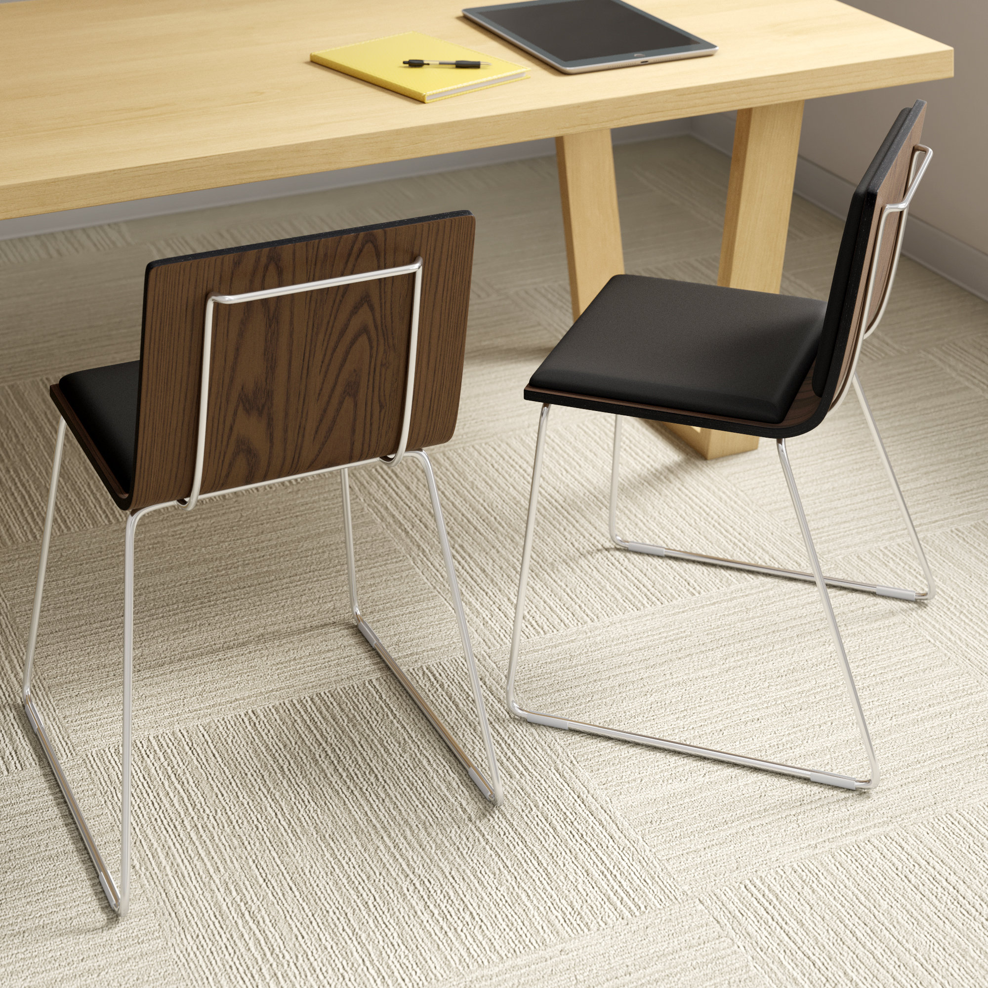 Upper Square™ Sawyer Metal Solid Back Dining Chair - Wayfair Canada