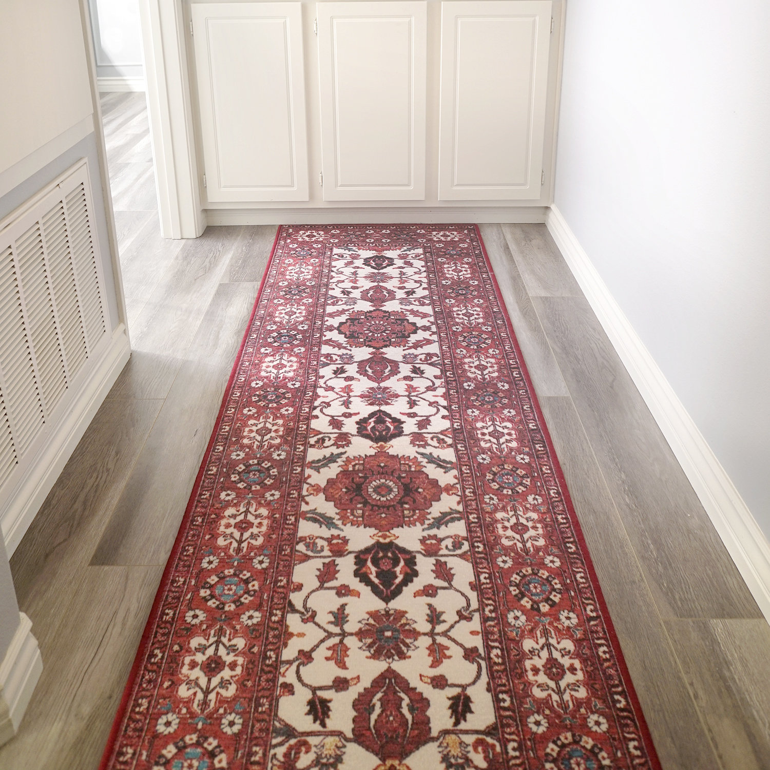 My Magic Carpet Machine Washable Runner Rug Ramage Maroon 2.5X10 | Wayfair