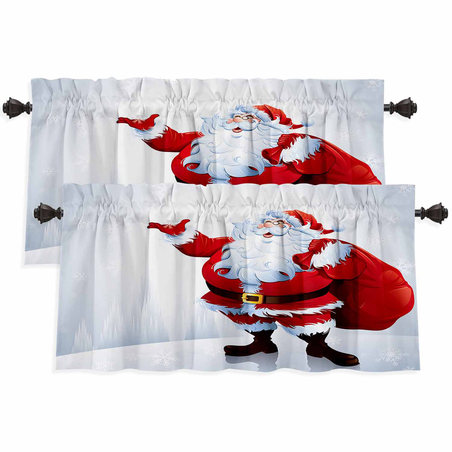George Oliver Clear 52"W Santa Claus Christmas Sack Cartoon Window ...