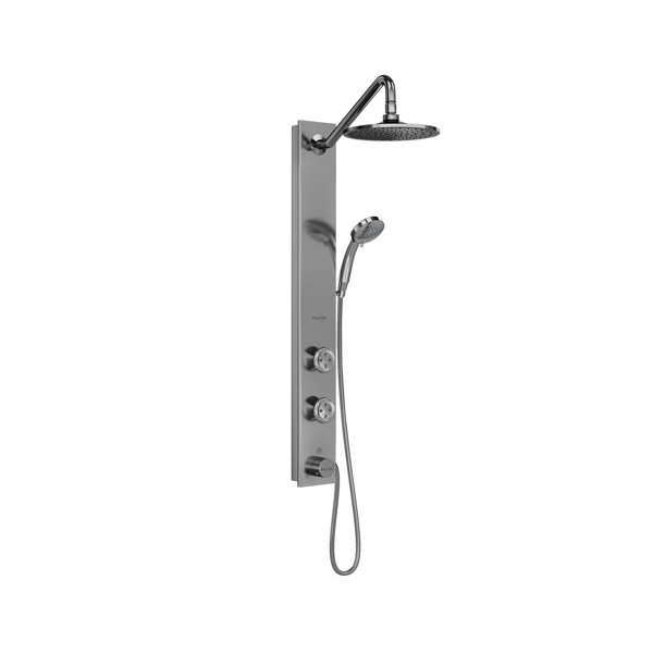 Pulse Shower Spas PULSE ShowerSpas Aloha Brushed Stainless Steel Shower ...