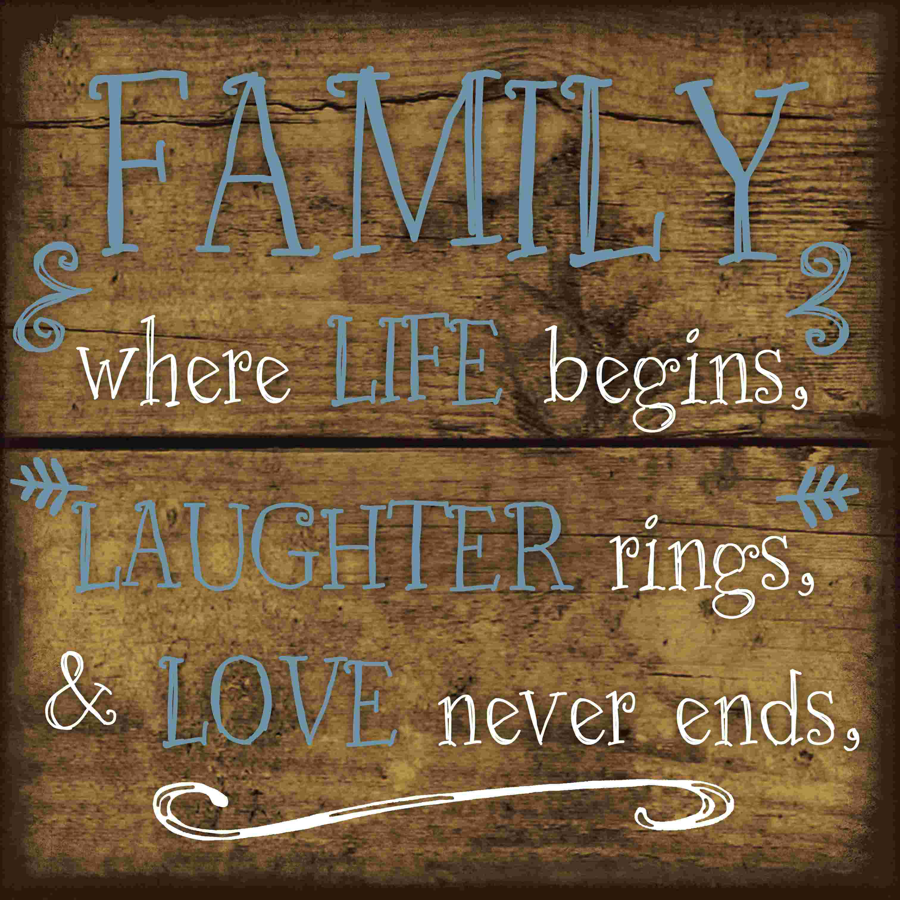 Trinx Family Never Ends - Wrapped Canvas Textual Art | Wayfair