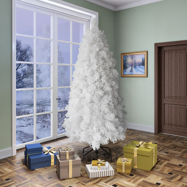 The Seasonal Aisle Snowy Elmwood Pine 7ft Tree | Wayfair.co.uk