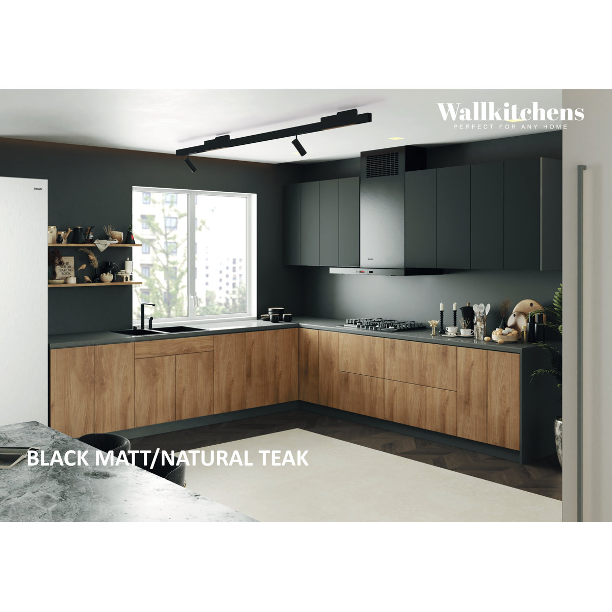 WALLKITCHENS 130'' W x 96'' H Medium Density Fiberboard (MDF) Full ...