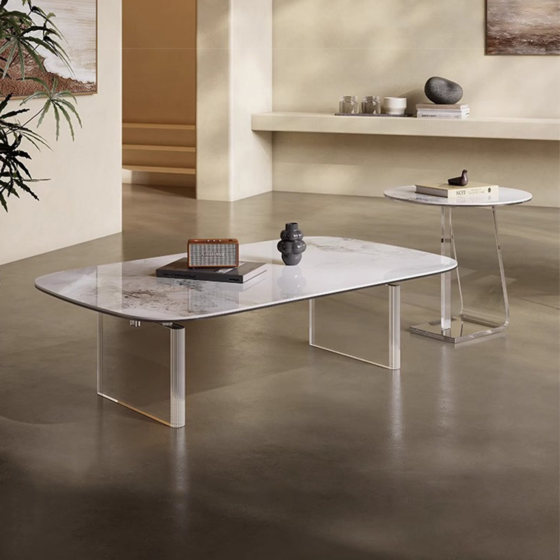 Orxva Galaxy Italian creative acrylic rock panel coffee table | Wayfair