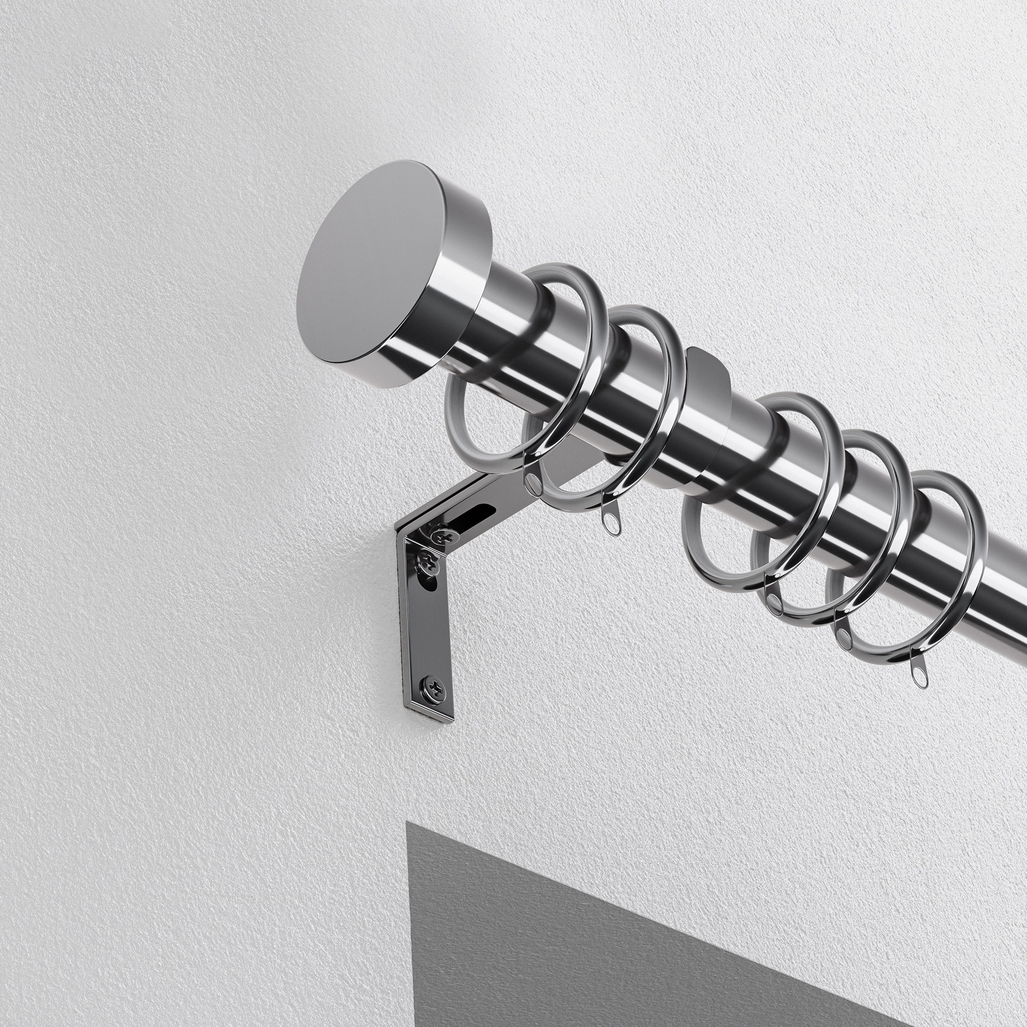 Symple Stuff ECO PK 28mm Fixed Stud Pole Set 120cm Black | Wayfair.co.uk