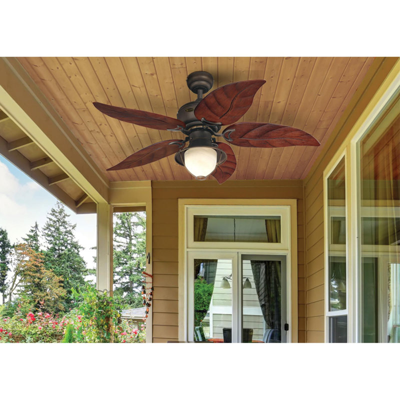 Westinghouse Lighting 48" Oasis 5 - Blade Outdoor Leaf Blade Ceiling ...
