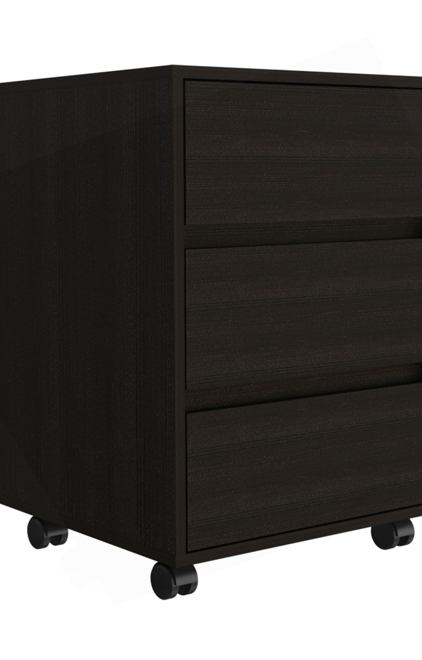 Ebern Designs Vienna Three Drawers Filing Cabinet, Roller Blade Glide ...