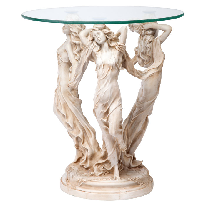 Astoria Grand Beldin Glass Top Figurine End Table & Reviews | Wayfair