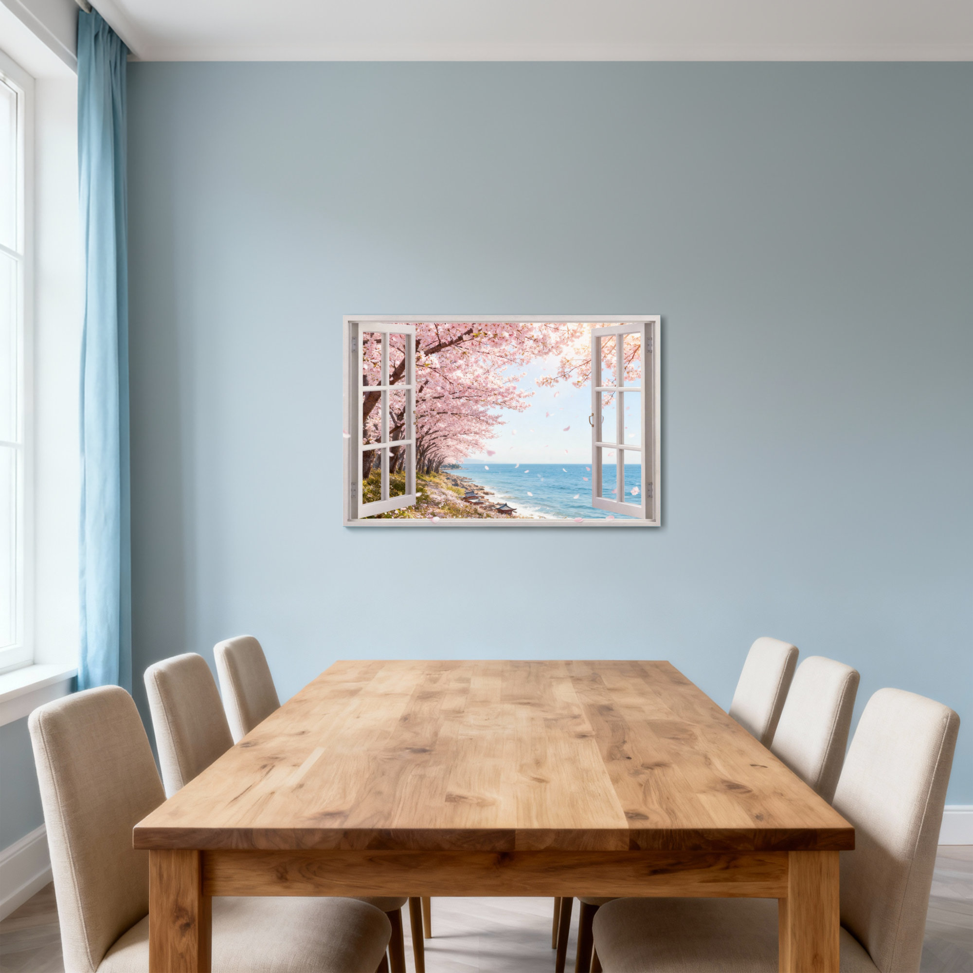 Highland Dunes Landscape & Nature Cherry Blossom Beach View Window ...