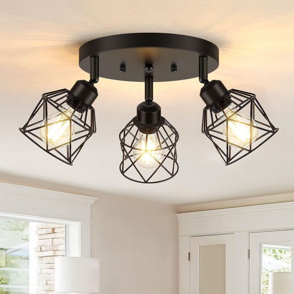 17 Stories 3-Light Kitchen Flush Mount Ceiling Light, Adjustable Multi ...