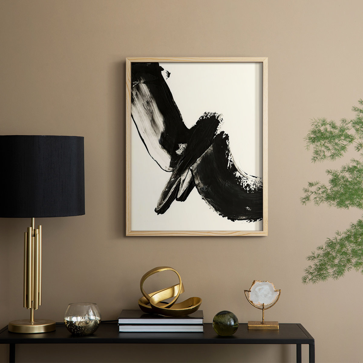 George Oliver Black Expression I Framed Print - Solid Wood | Wayfair