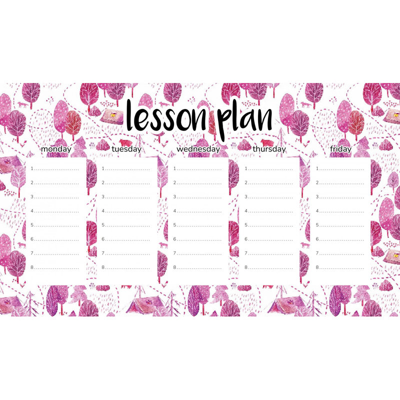 Wallvy Magnetic Lesson Plan Pink Grove | Wayfair.co.uk