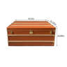 HUGESTO Large Orange Simple Faux Leather Accent Trunk | Wayfair