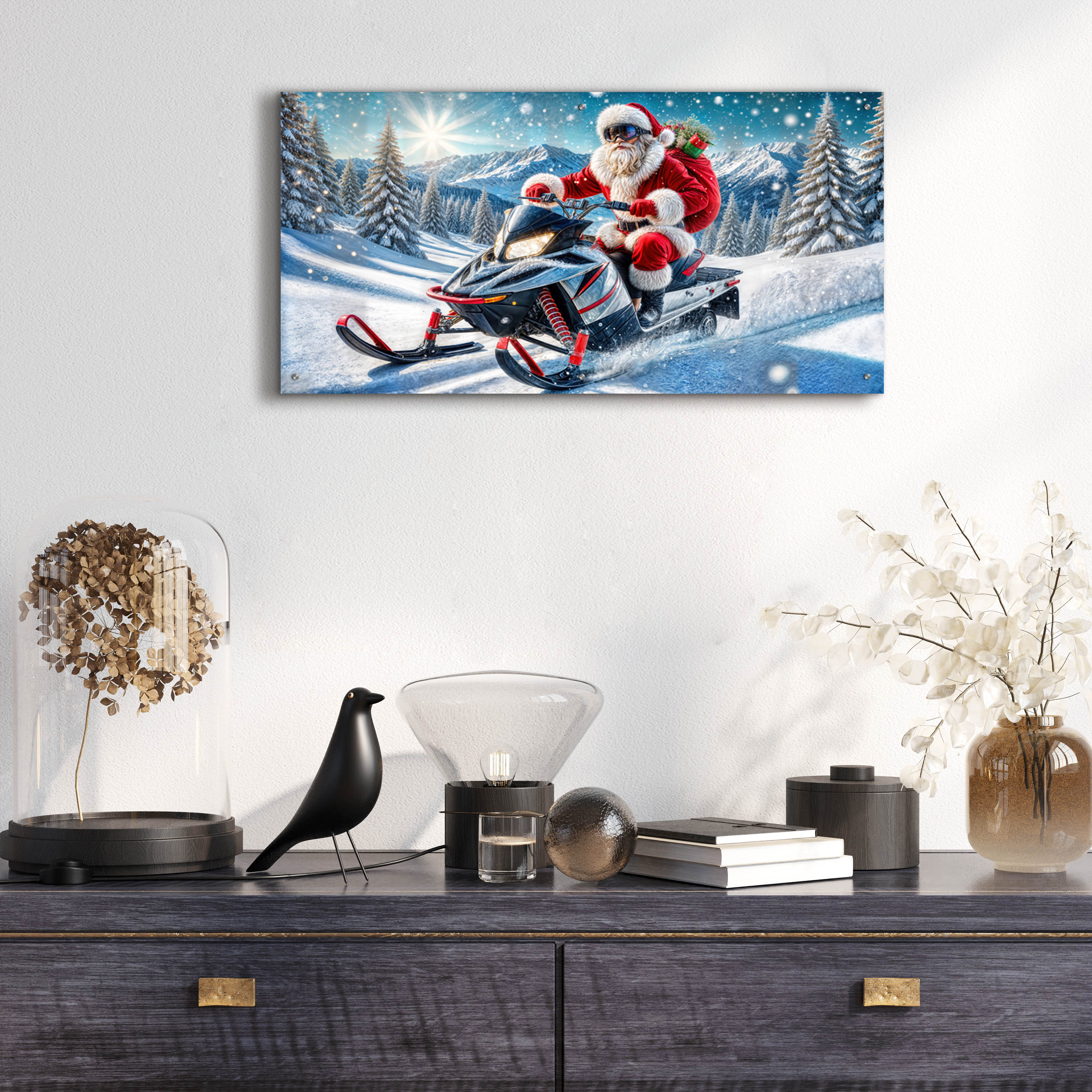 The Holiday Aisle® 'Contemporary Santa Clause' by Rey Klimt Acrylic ...