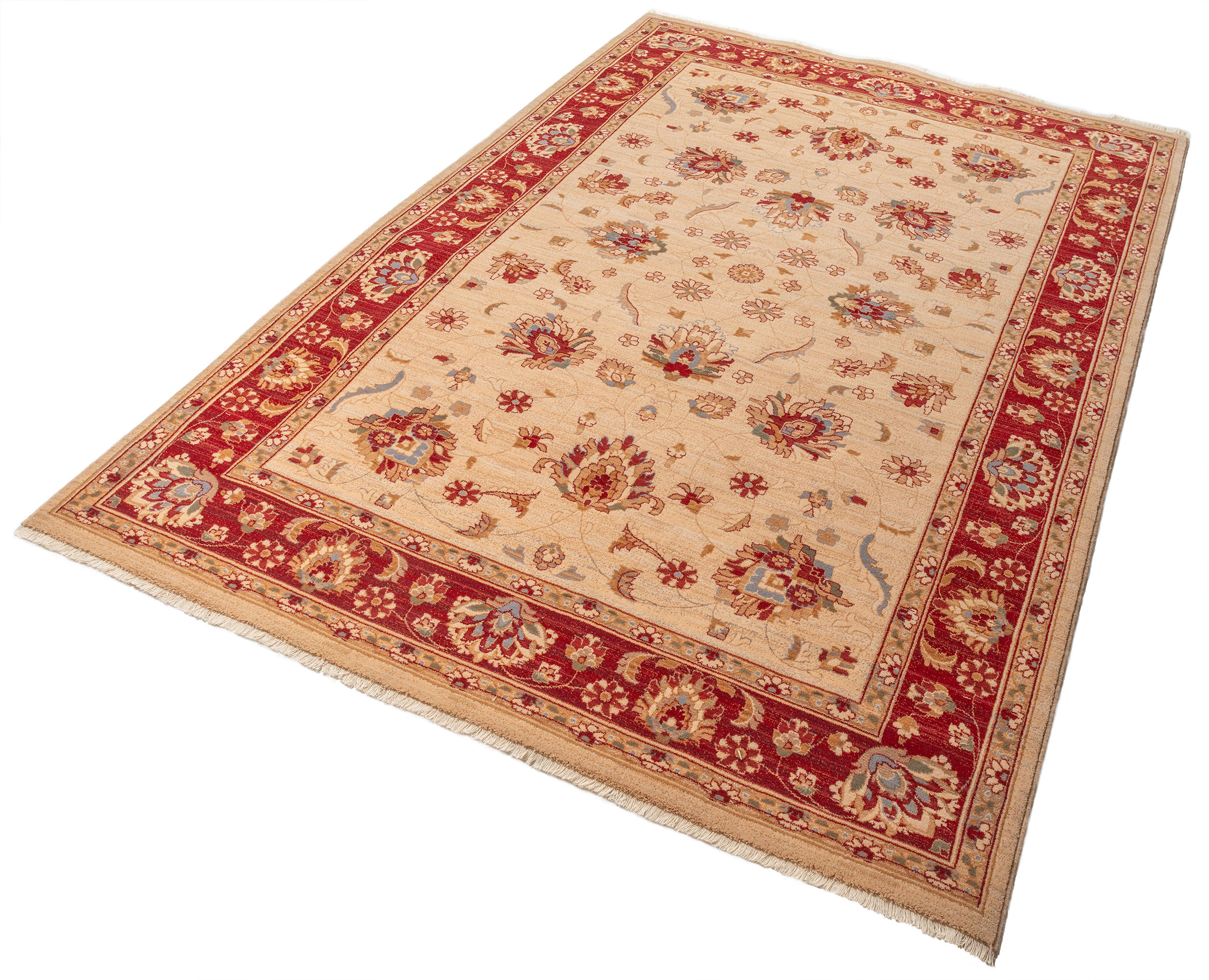 Theko Saharna Flatweave Wool Red/Beige Rug | Wayfair.ie