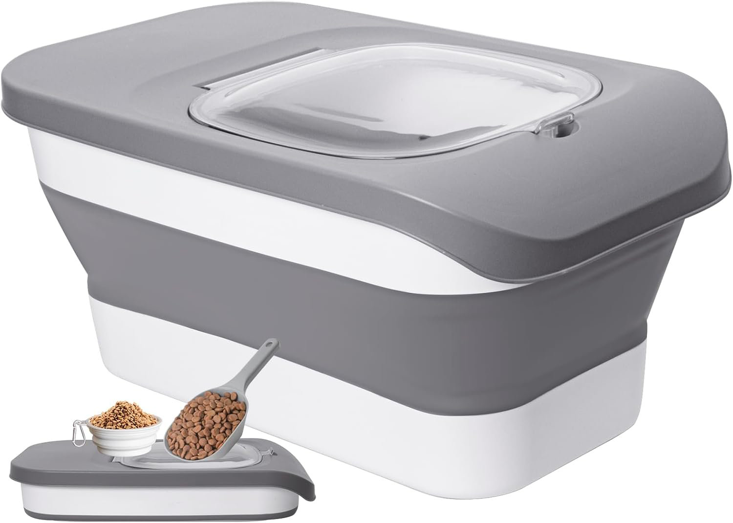 RAPTIZ Dog Food Stroage Container, Collapsible Dog Food Containers With ...