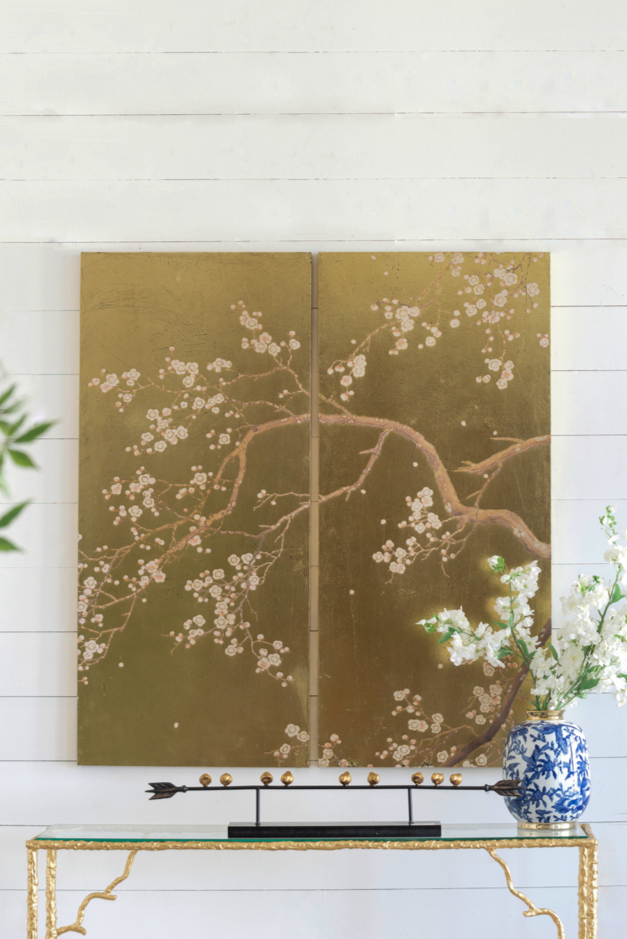 House of Hampton Set Of 2 Cherry Blossom Wall Art Panels, Wall Decor ...