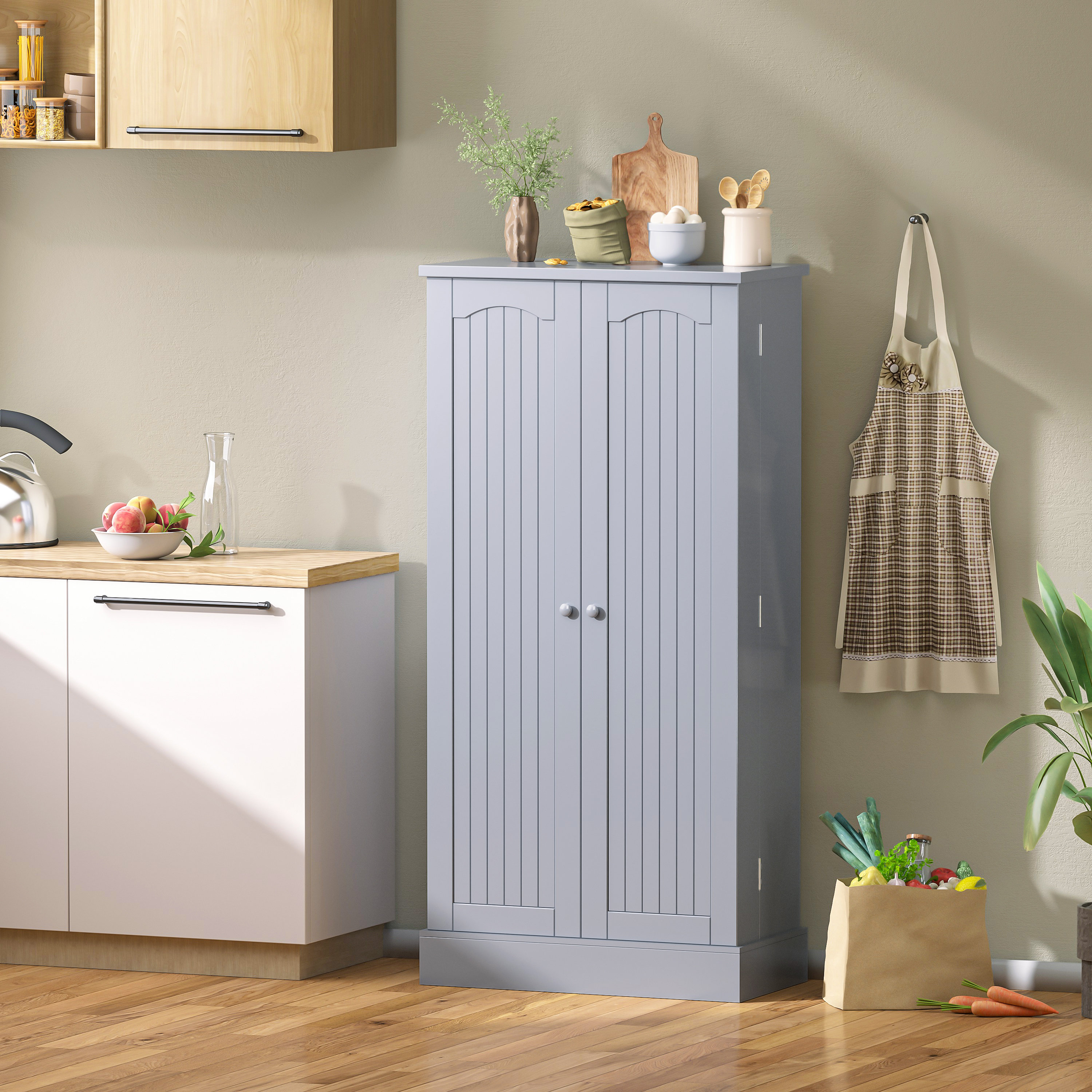 Ebern Designs 50" Pantry Cabinet with Motion Sensor Light and ...