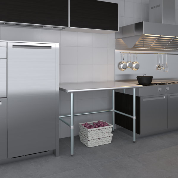 Amgood Stainless Steel Open Base Work Table & Reviews | Wayfair