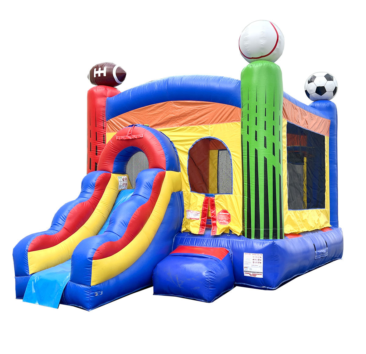Pogo Bounce House Inflatable Bounce House with Slide for Kids 12 x 12 x ...