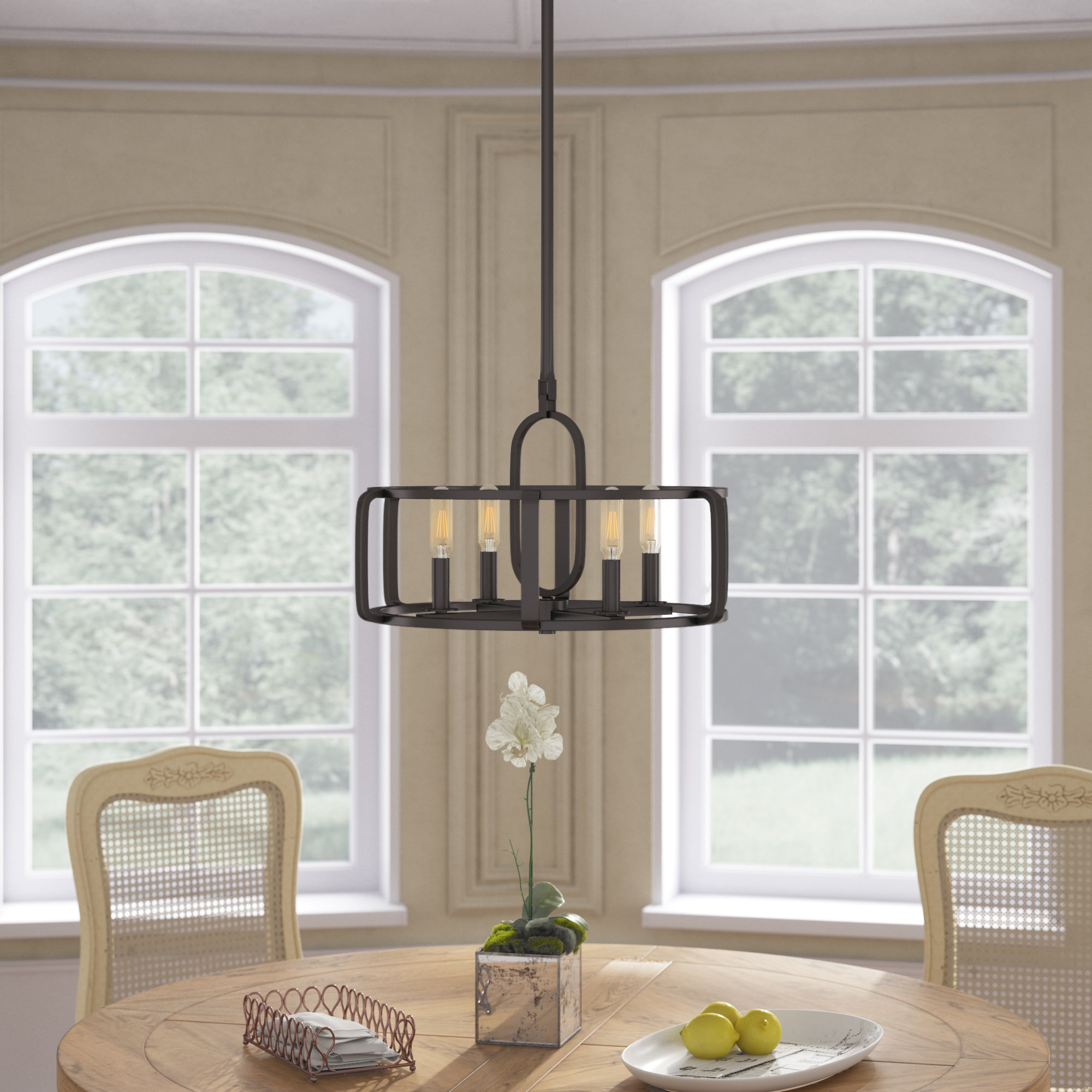 Brayden Studio® Gibby 4-Light Geometric Chandelier "& Reviews" | Wayfair