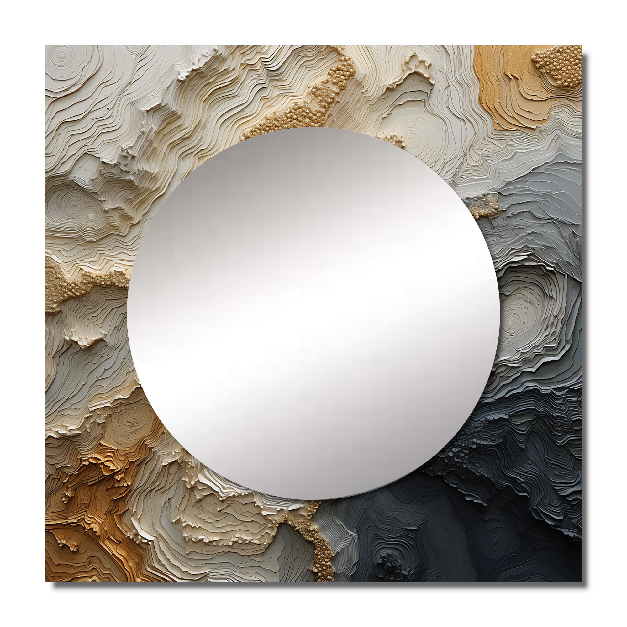 East Urban Home Gherlein - Abstract Large Square Mirror For Wall Art ...