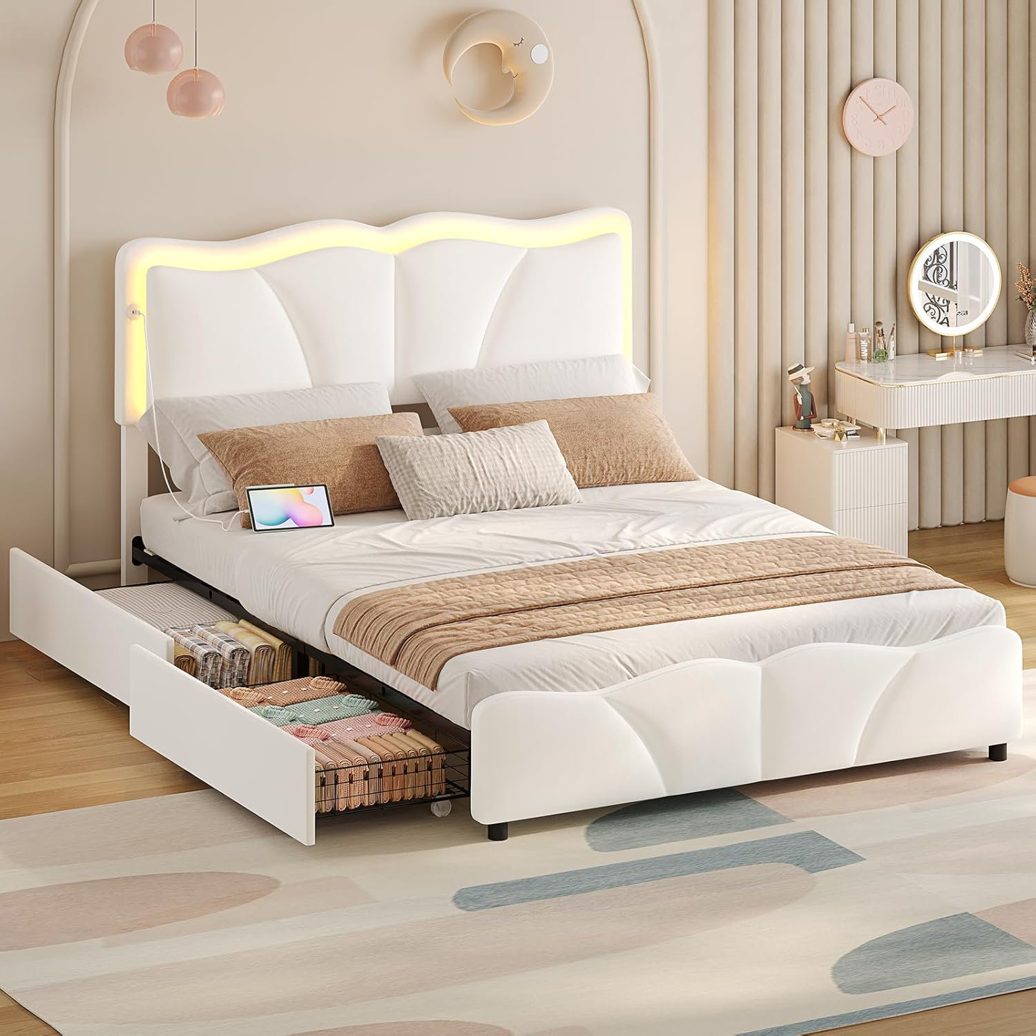Wrought Studio™ Jalayne Velvet Bed Frame by Wrought Studio & Reviews ...