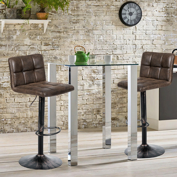 Wrought Studio Chantra Swivel Adjustable Height Stool | Wayfair
