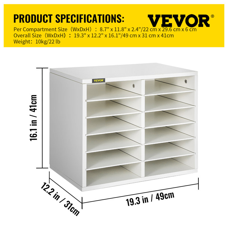 VEVOR 12 Compartments Literature Organizer & Reviews | Wayfair