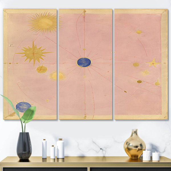 Latitude Run® " Cosmic Blueprint Vintage Universe Illustration " 3 ...