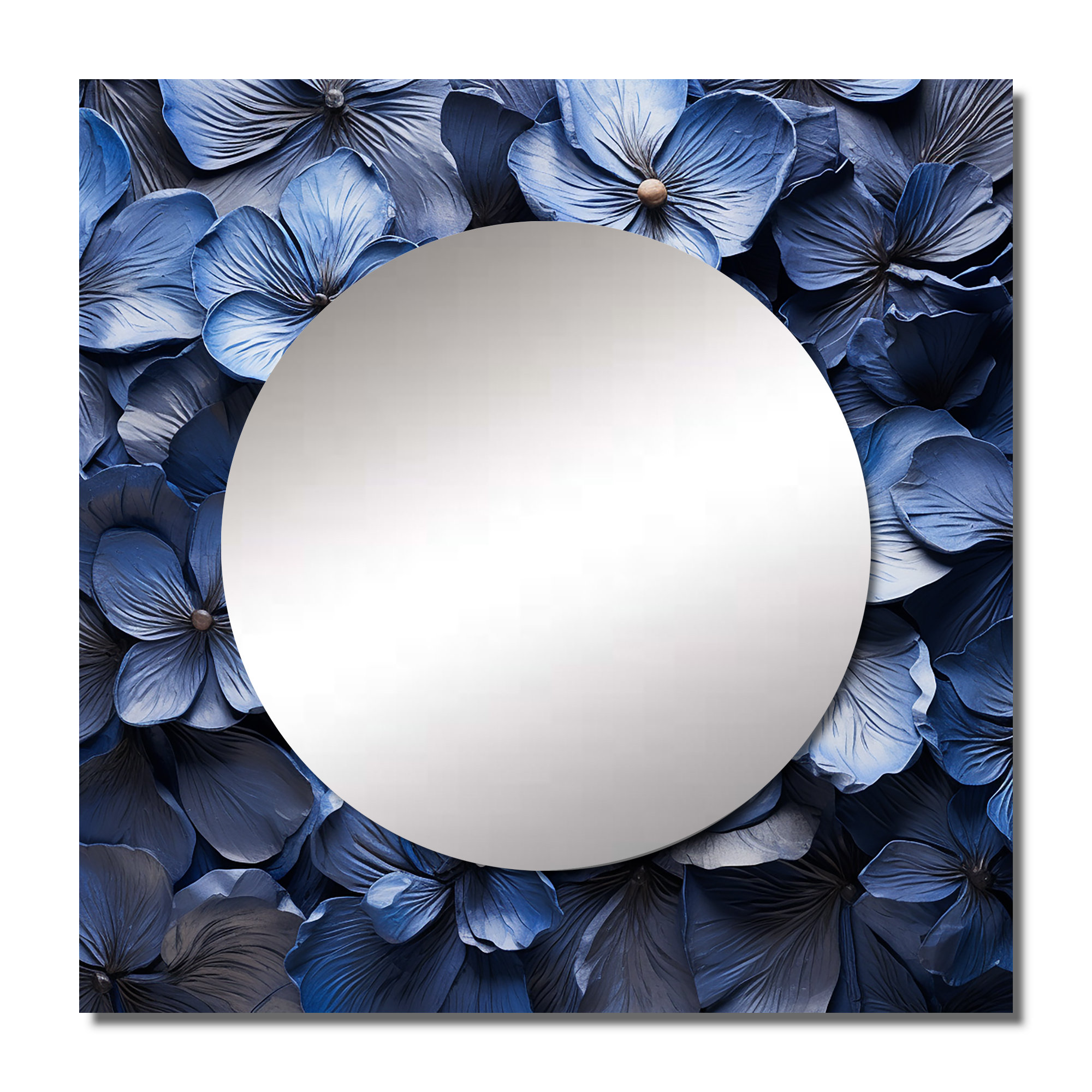 Dakota Fields Dekow - Violets Square Mirror Wall Art For Bathroom | Wayfair