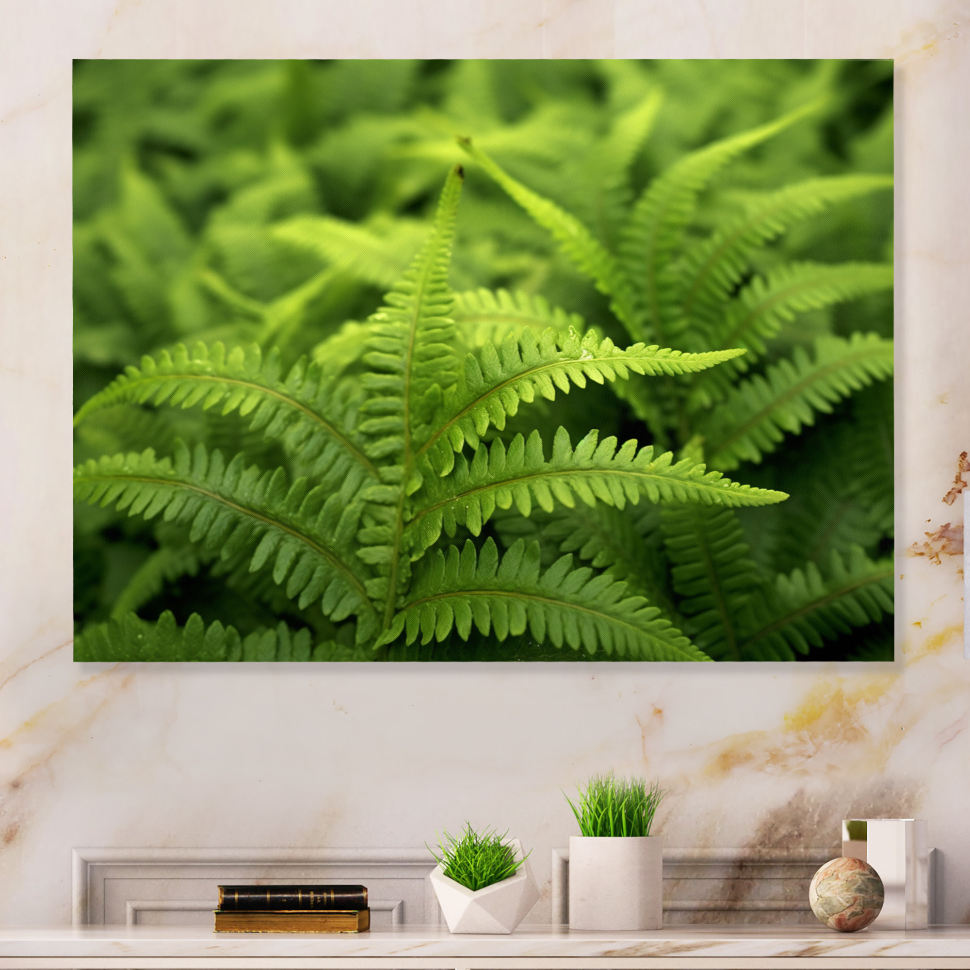 Bayou Breeze Green Fern Scenery II - Ferns Metal Art Print | Wayfair